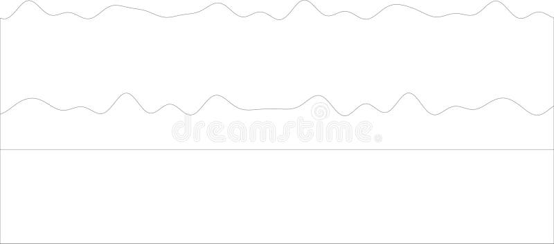 Minimalist Line Art - Abstract Wave Patterns on White Background Stock ...