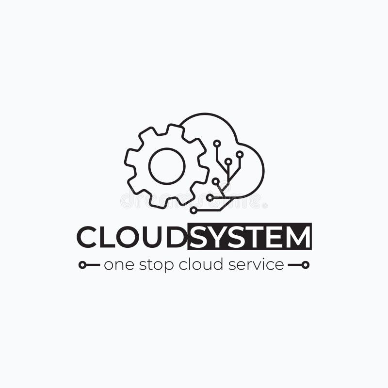 Cloud System Logo Vector Graphic Design Stock Vector - Illustration of ...
