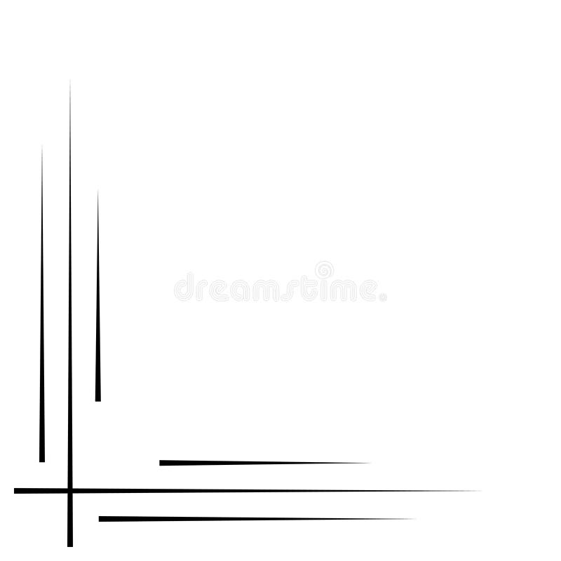 Minimalist Line Art Corner Border Decorative Frame for Decor Stock ...