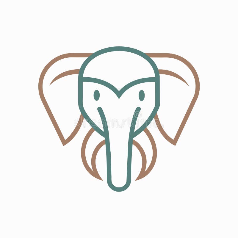 Minimalist Line Art Elephant Head Logo Design, Design a Clean and ...