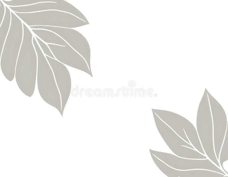 Minimalist Line Art Leaf Pattern with Clean Outlines Stock Illustration ...
