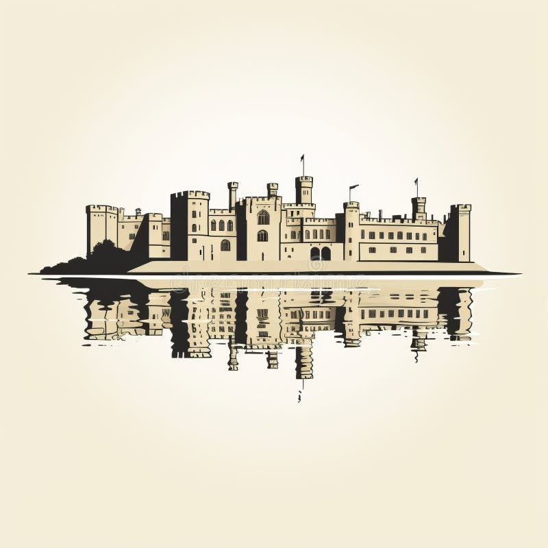 Medieval Castle on Cliff: Hyper-detailed Poster by Adam Hughes Stock ...