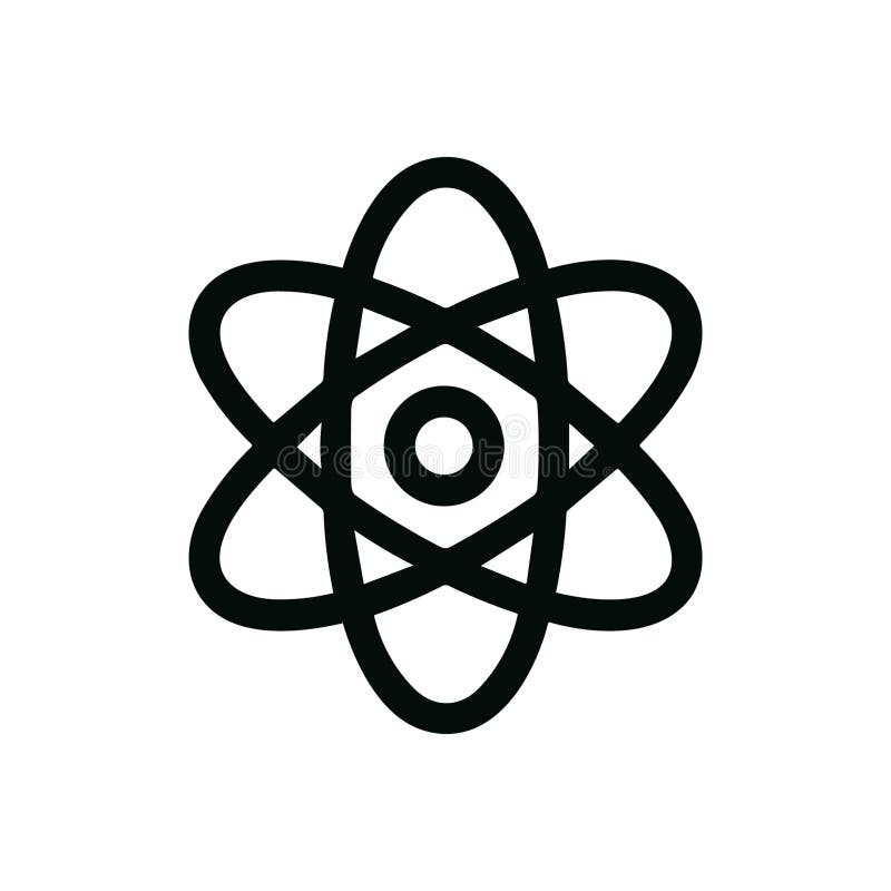 Minimalist Line Atomic Structure Physics Science Icon Stock ...