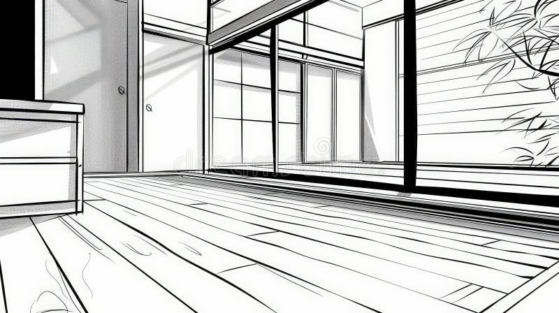 Minimalist Line Drawing Animation Storyboards Stock Photo - Image of ...