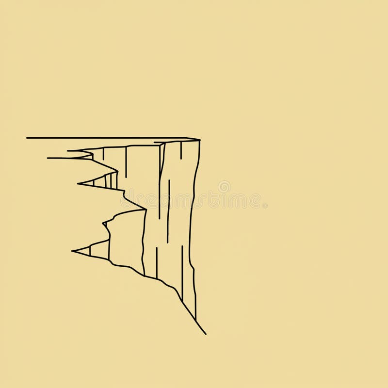 Edge Cliff Line Drawing Stock Illustrations – 233 Edge Cliff Line ...
