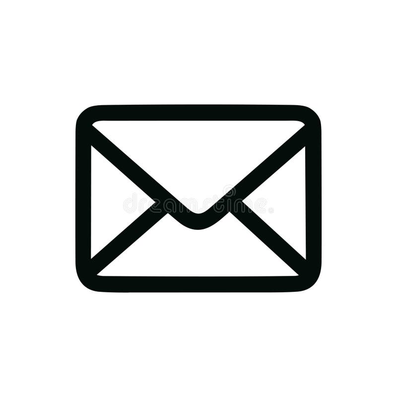 Simple Line Email Message Correspondence Communication Icon Stock ...