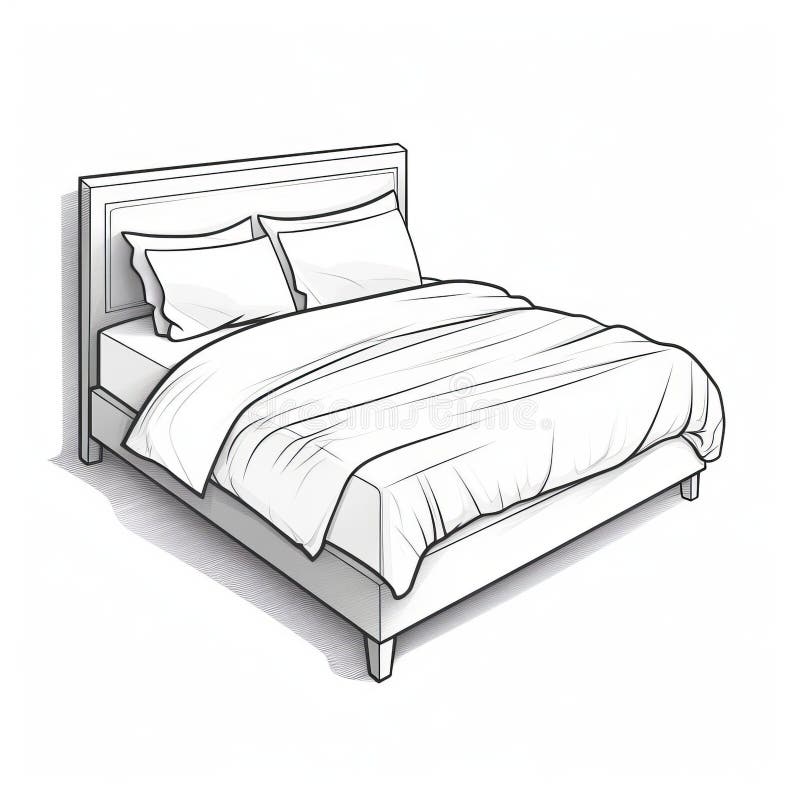 Bed Line Drawing Stock Illustrations – 8,599 Bed Line Drawing Stock ...