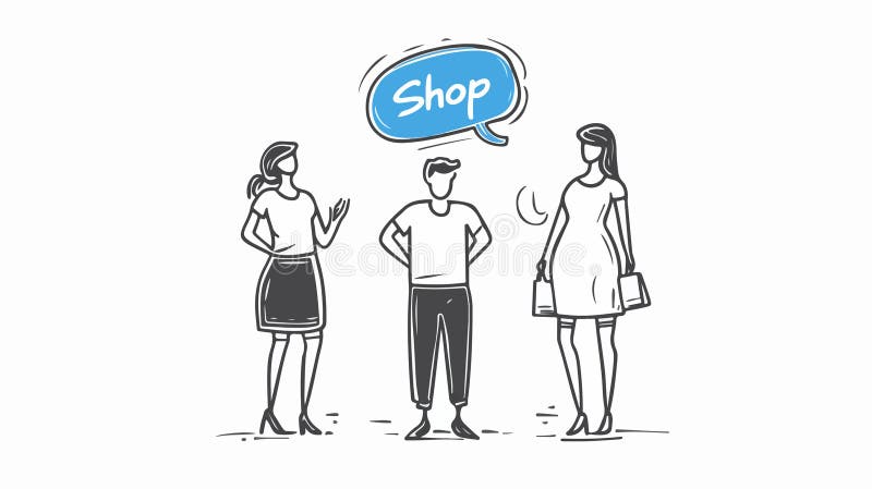 Minimalist Line Drawing of Three Human Figures for Creative Projects ...