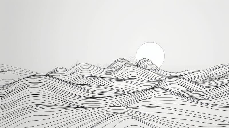 Minimalist Line Drawings Creating a Clean and Modern Background. Stock ...