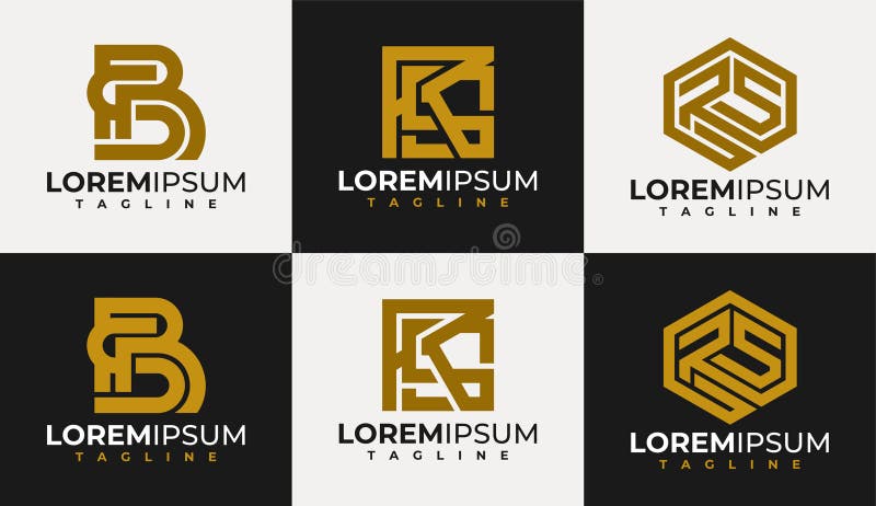 Minimalist Line Letter RS SR Logo Design. Modern Initial R S RS Logo ...