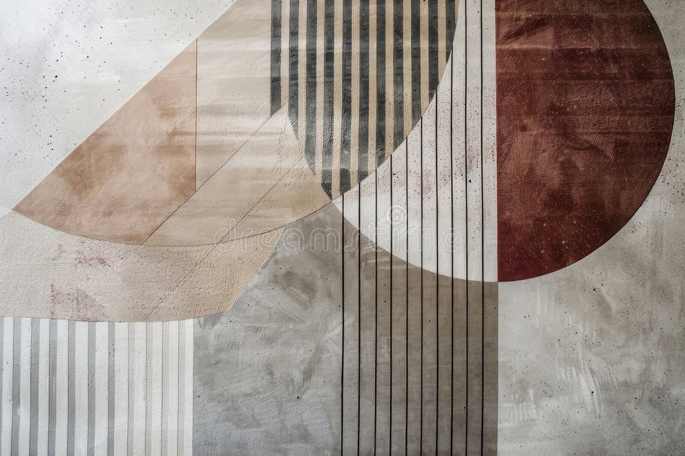 Minimalist Linear Patterns in Soft Hues, Creating a Sense of Structure ...