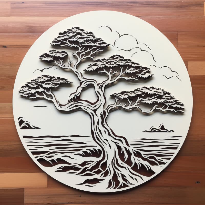 Minimalist Linocut Art: Creating a Simple, One-color Cypress Artwork ...