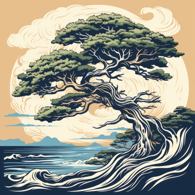 Minimalist Linocut Art: Creating a Simple, One-color Cypress Artwork ...