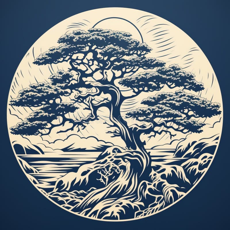 Minimalist Linocut Art: Creating a Simple, One-color Cypress Artwork ...