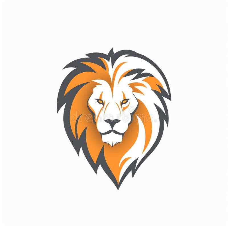 Minimalist Lion on Dark Background. Generative AI Stock Illustration ...