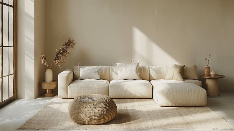 Minimalist Living Room Interior Design Stock Illustration ...