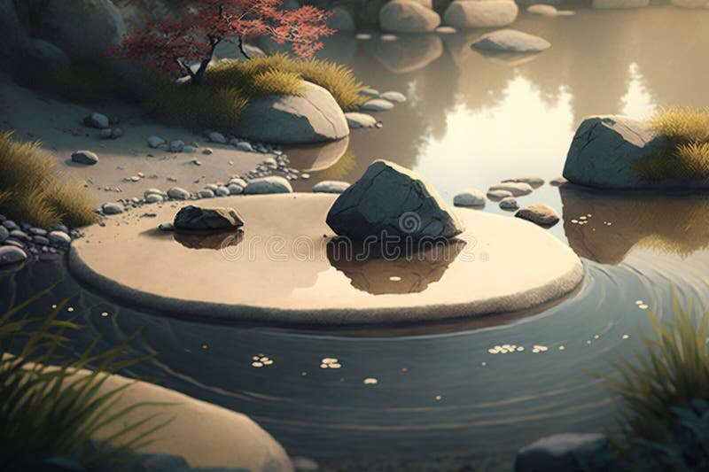 Generative AI : Minimalist Living and Well-being Stock Illustration ...