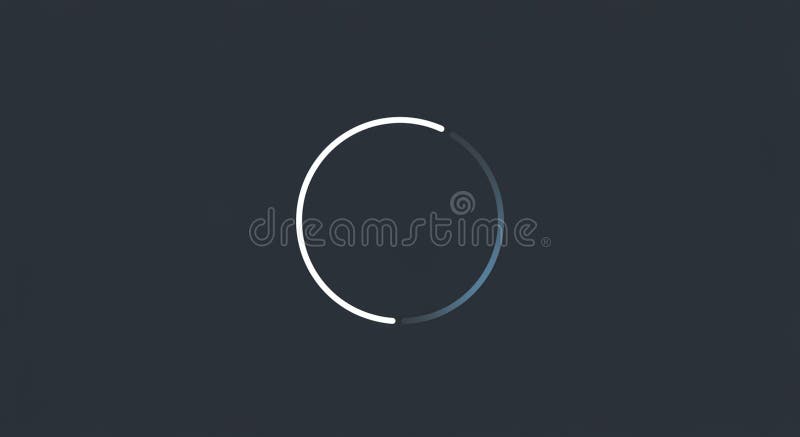 A Minimalist Loading Animation on a Dark Background, Featuring a Circular Shape with Stock ...