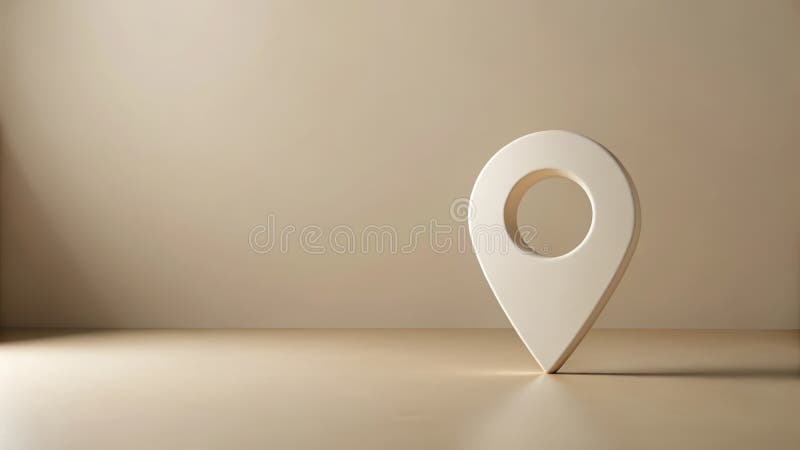Minimalist Location Marker on Neutral Background Simple, Elegant Design ...