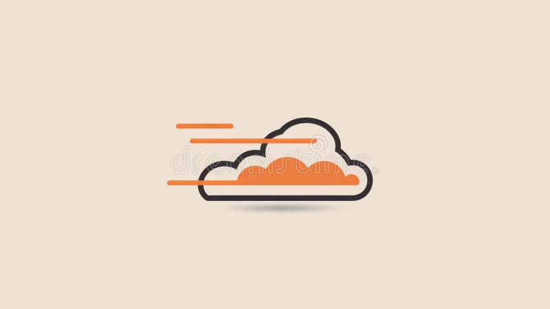 A Minimalist Logo Depicting a Stylized Cloud Formation with Clean ...