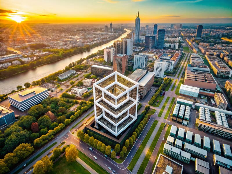 Modern Aerial Logo Design for a TechDriven Construction and Real Estate ...