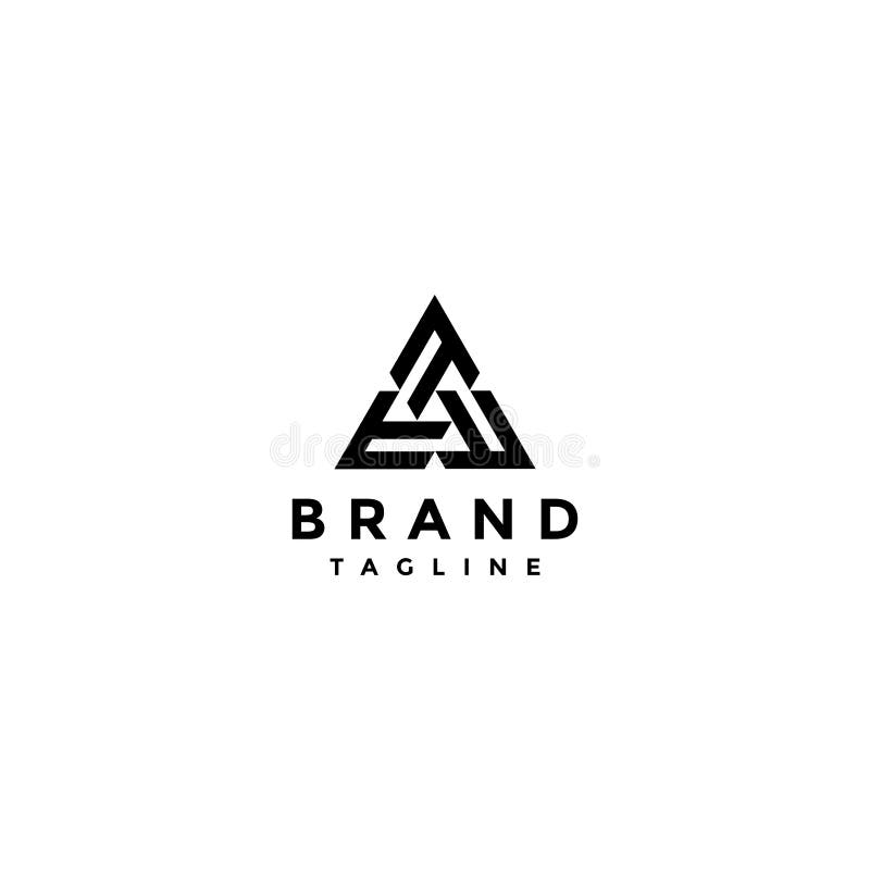 Minimalist Logo Design Three Letter T Form a Triangle or a Mountain ...