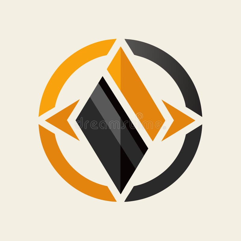 A Minimalist Logo Design Using Basic Geometric Shapes in Black and ...