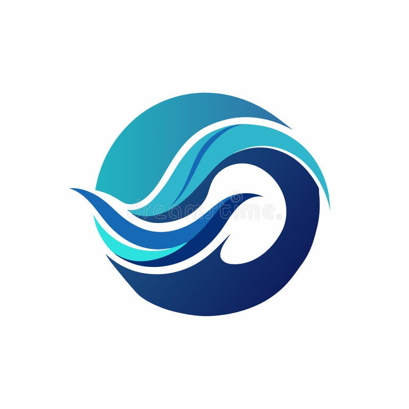 Minimalist Logo Design for Water Company with a Stylized Wave Motif, a ...
