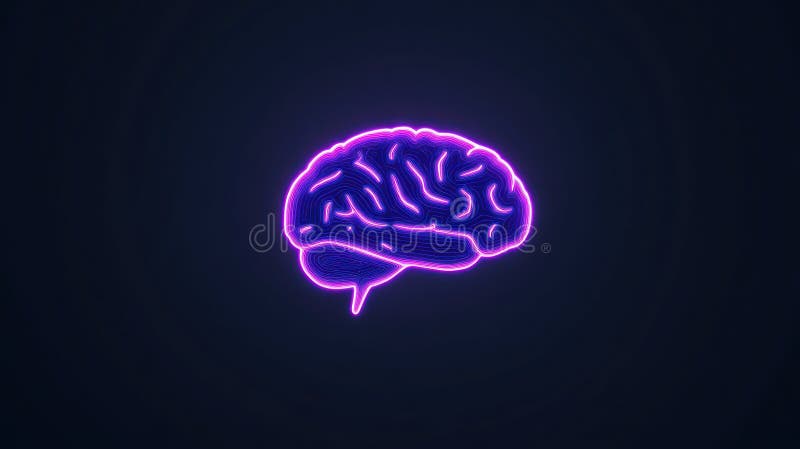 Clean Brain Logo in Vector Format with Simple Lines - Minimalistic ...