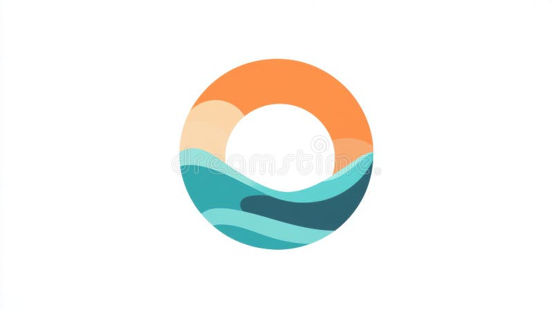 Orange And White Circle Logos Circle Logo Orange Stock Illustrations