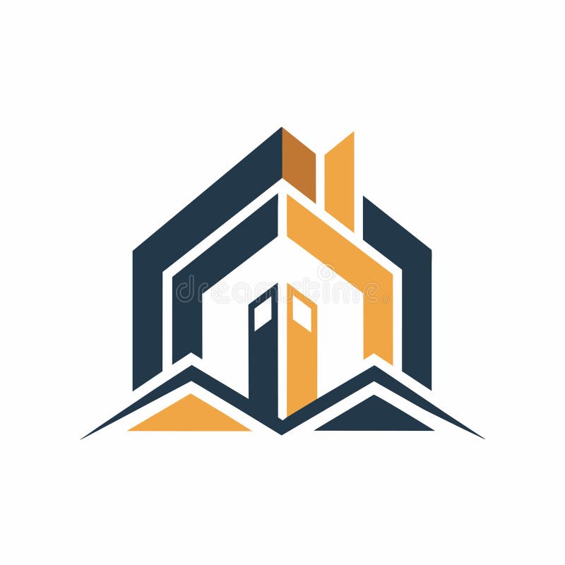 A Minimalist Logo Featuring Geometric Shapes for a Construction Company ...