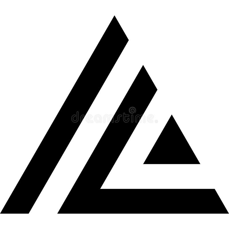 Minimalist Logo Type Triangular Vector Illustration Stock Vector ...