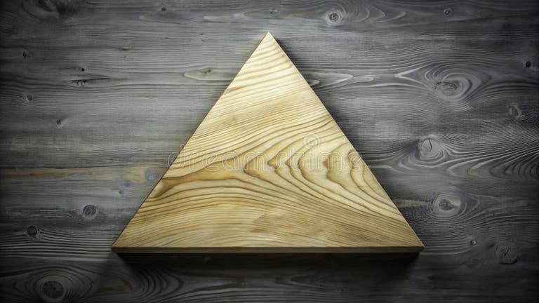 A Minimalist Long Exposure of a Triangular White Pine Plank Against a ...