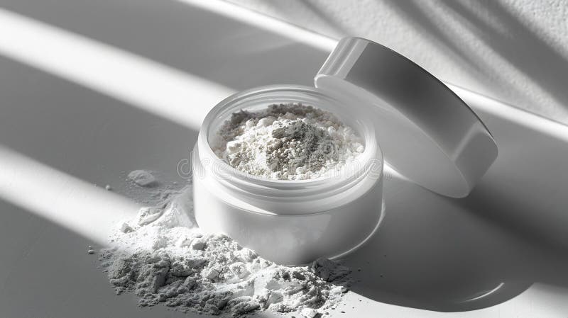 Loose Setting Powder Minimalist Jar Finely Milled Texture Stock Photos ...