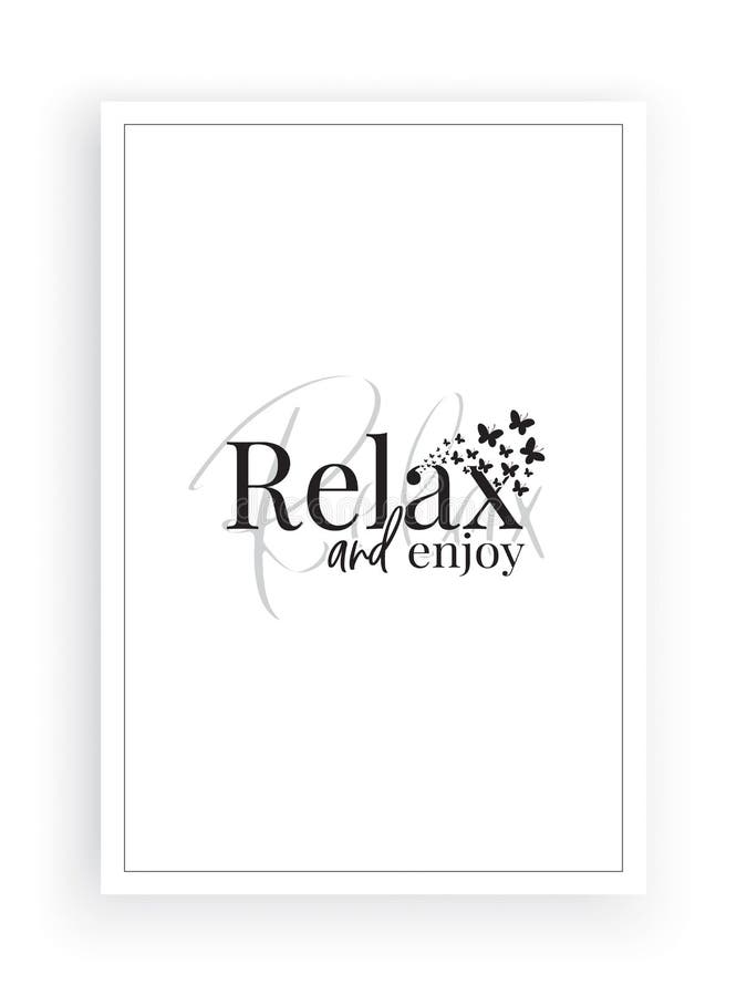 Relax and Enjoy. Wording Design, Lettering, Wall Art Decor, Wall Decals ...