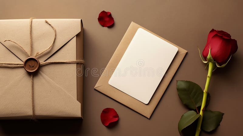 Love Proposal Card with Incorporate Space for Text and a Logo Stock ...