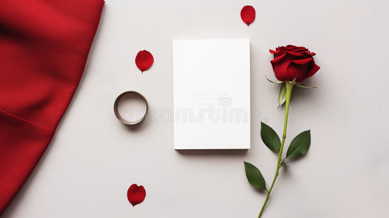 Love Proposal Card with Incorporate Space for Text and a Logo Stock ...