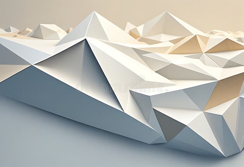 Smooth Low Poly Abstract Design with Subtle Highlights and Gradients ...