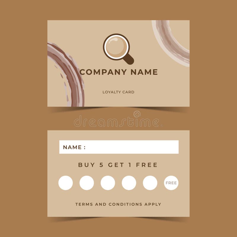 Minimalist Loyalty Card Design. Gift Card Design Stock Vector ...