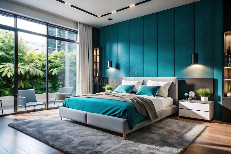 Minimalist Luxury Modern Bed Room Design, Morning Light, Modern ...