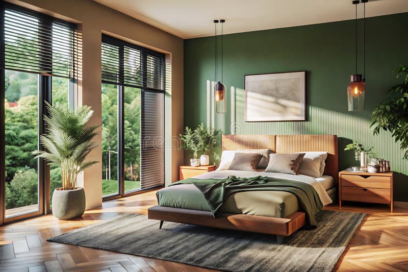 Minimalist Luxury Modern Bed Room Design, Morning Light, Modern ...