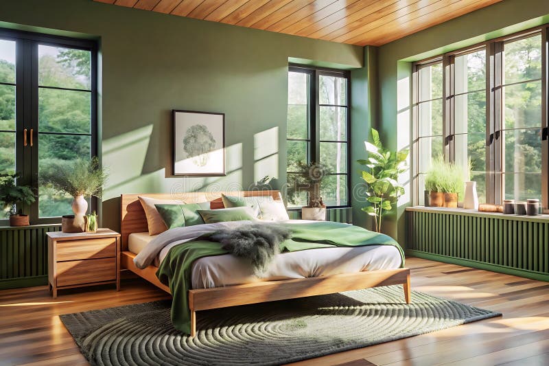 Minimalist Luxury Modern Bed Room Design, Morning Light, Modern ...