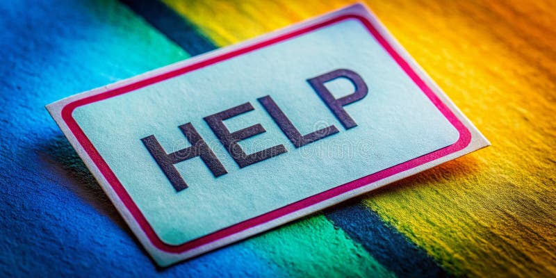 Minimalist Macro Help Sign on Paper: a Clean and Modern Background for ...