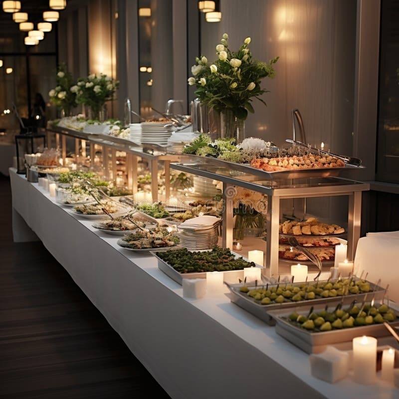 Minimalist Magic: Simplistic Elegance in a Reception Buffet Stock Photo - Image of design, mouth ...