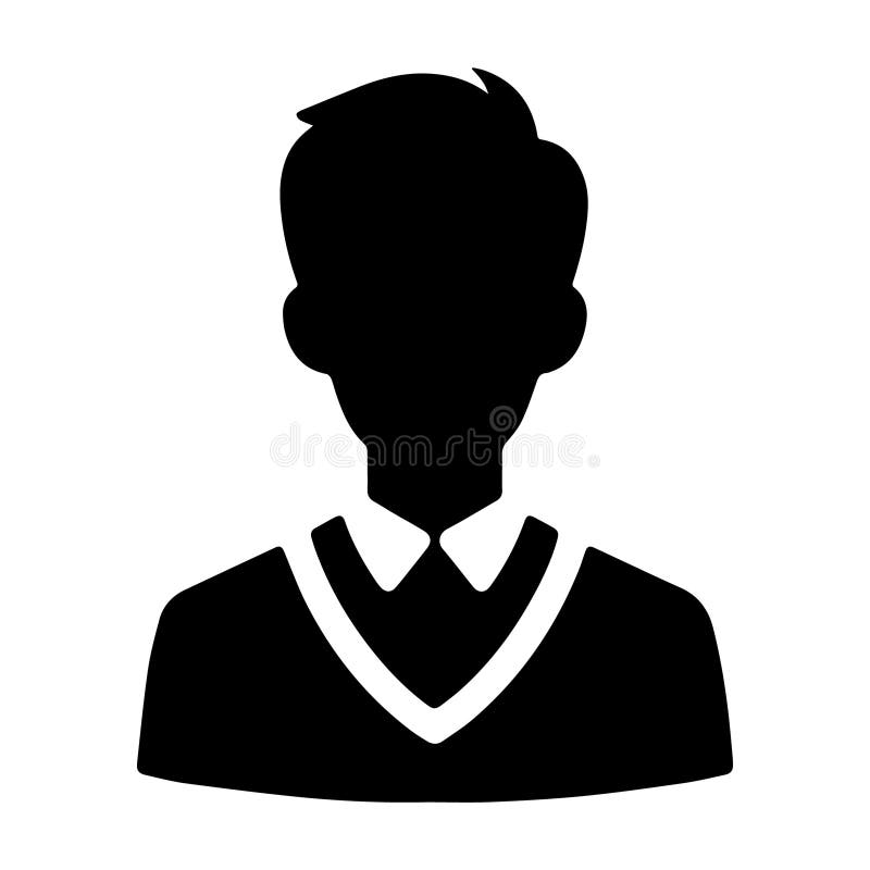 Simple Male Avatar Icon: Clean Vector Silhouette for User Profiles ...