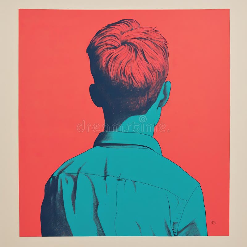 Minimalist Male Portrait Screenprint Illustration Artwork Riso Print ... Minimalist Male Portrait Screenprint Illustration Artwork Riso Print ...