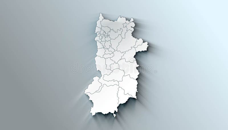 Modern Map of Nara Japan Prefecture with Borders Stock Illustration ...