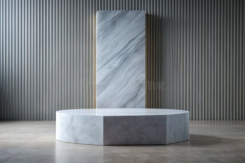 Minimalist Marble Product Display Stand Mockup Stock Illustration ...