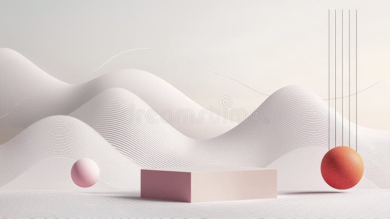 Market Scenario Graph Depicting Minimalistic Lines and Curves in a Soft ...