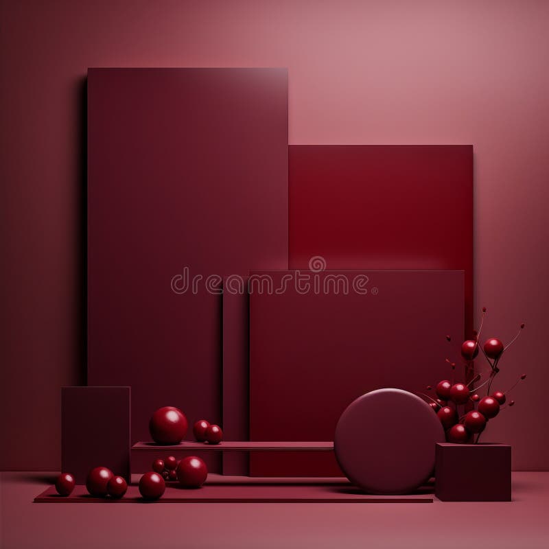 Minimalist Maroon Background with Rich Tonal Palette - Abstract Vector ...